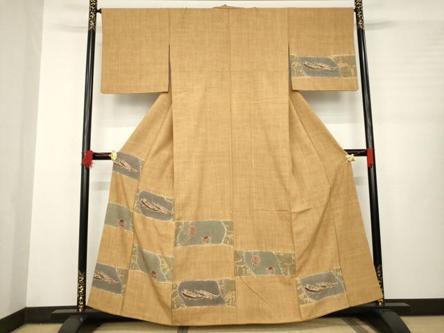 ■■■　サイズ　■■■ 身丈 159cm（肩から） 裄丈 66cm 袖丈 47cm　縫込み 7cm 袖幅 34cm 前幅 24cm 後幅 29.5cm 着物縫いこみ 内揚げ 5cm 裄 お袖側 約2.5cm　身頃側 約3cm ■■■　商品詳...