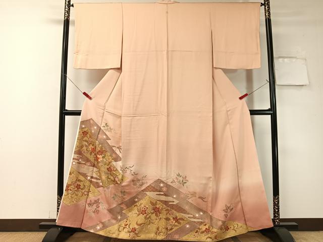 ■■■　サイズ　■■■ 身丈 161.5cm（肩から） 裄丈 65cm 袖丈 48cm　縫込み 4cm 袖幅 33.5cm 前幅 24.5cm 後幅 30.5cm 着物縫いこみ 内揚げ 6.5cm 裄 お袖側 約3cm　身頃側 約5cm ■...