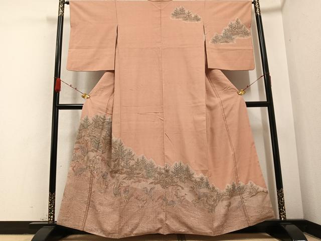 ■■■　サイズ　■■■ 身丈 157.5cm（肩から） 裄丈 64.5cm 袖丈 53cm　縫込み 6cm 袖幅 32cm 前幅 23cm 後幅 28.5cm 着物縫いこみ 内揚げ 0cm 裄 お袖側 約3cm　身頃側 約2cm ■■■　商...