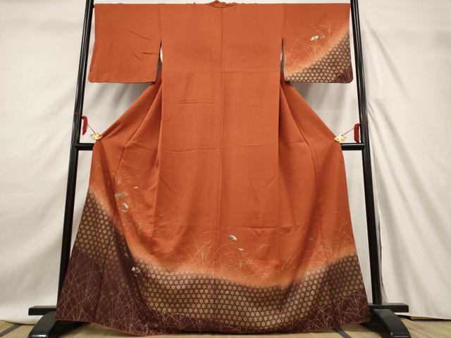 ■■■　サイズ　■■■ 身丈 166cm（肩から） 裄丈 66.5cm 袖丈 45.5cm　縫込み 9cm 袖幅 34cm 前幅 25cm 後幅 29.5cm 着物縫いこみ 内揚げ 5cm 裄 お袖側 約1.5cm　身頃側 約2cm ■■■...