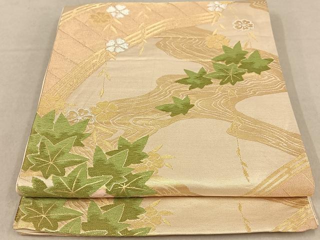 ■■■　サイズ　■■■ 長さ 402cm 幅 30.5cm程 ■■■　商品詳細　■■■ 【正絹・芯なし】 詳細に関しましては、画像をご確認ください。 大変上質な逸品になります。 お安く出品致しますので、是非この機会にいかがでしょうか？ ※汚...