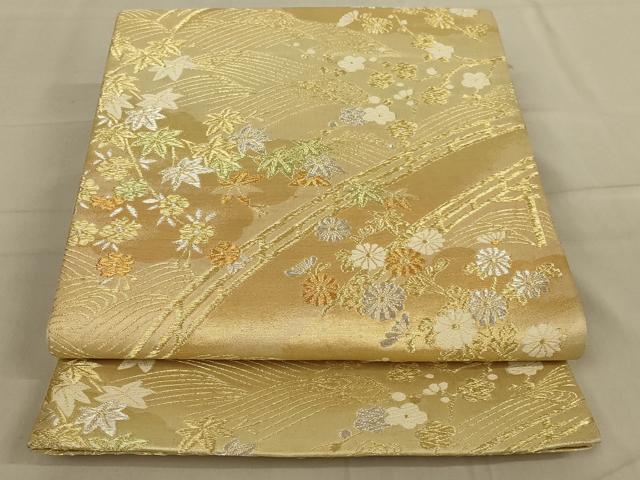 ■■■　サイズ　■■■ 長さ 426cm 幅 30.5cm程 ■■■　商品詳細　■■■ 【正絹】 詳細に関しましては、画像をご確認ください。 大変上質な逸品になります。 お安く出品致しますので、是非この機会にいかがでしょうか？ ※汚れ等に関...