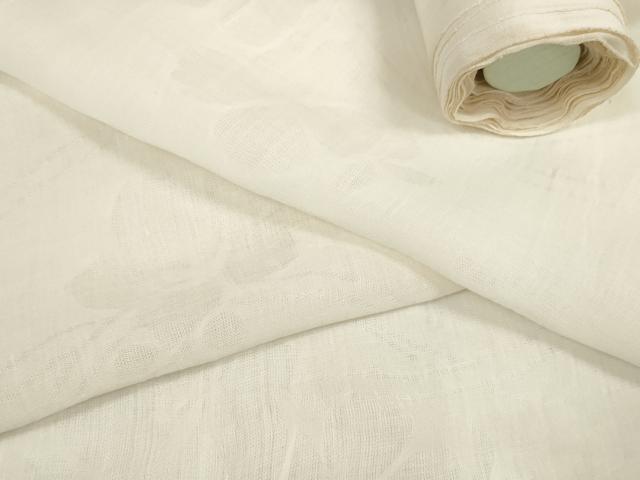 ■■■　サイズ　■■■ 長さ　　着尺分あり 幅　　　約35cm ■■■　商品詳細　■■■ 【綿麻・未使用】 状態は接写画像のように表地所々・裏面所々に薄い汚れ、耳部分にヤケがございます。 大変上質な逸品になります。 お安く出品致しますので、...