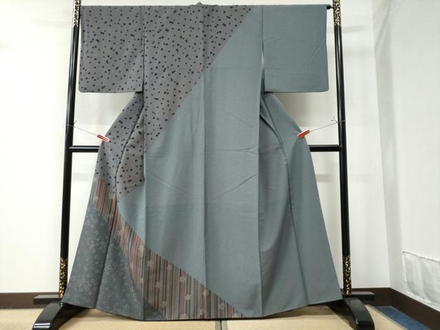 ■■■　サイズ　■■■ 身丈 163cm（肩から） 裄丈 66.5cm 袖丈 49cm　縫込み 3cm 袖幅 35cm 前幅 24cm 後幅 30cm 着物縫いこみ 内揚げ 0cm 裄 お袖側 約2cm　身頃側 約2cm ■■■　商品詳細　...