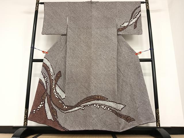 ■■■　サイズ　■■■ 身丈 156.5cm（肩から） 裄丈 61cm 袖丈 48.5cm　縫込み 7cm 袖幅 31cm 前幅 25.5cm 後幅 31cm 着物縫いこみ 内揚げ 8cm 裄 お袖側 約1cm　身頃側 約2cm ■■■　商...