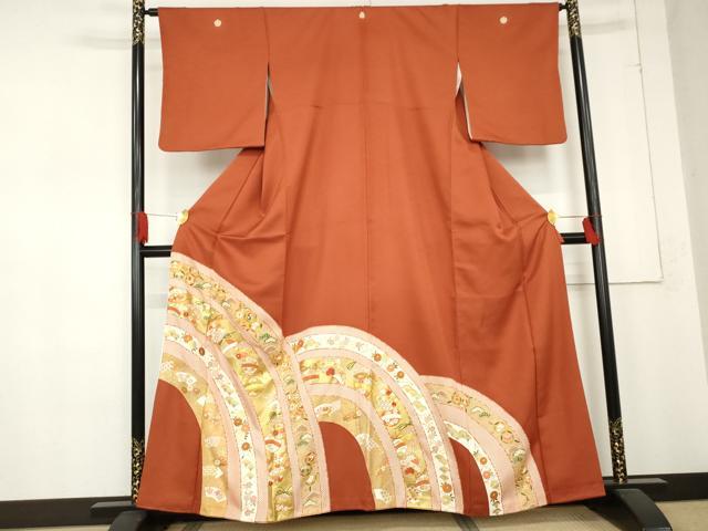 ■■■　サイズ　■■■ 身丈 158cm（肩から） 裄丈 65.5cm 袖丈 49cm　縫込み 7.5cm 袖幅 33.5cm 前幅 24cm 後幅 29.5cm 着物縫いこみ 内揚げ 6.5cm 裄 お袖側 約3cm　身頃側 約2.5cm...