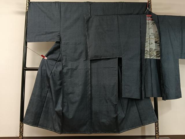 ■■■　サイズ　■■■ 【着物】 身丈 146.5cm（肩から） 裄丈 71cm 袖丈 49cm　縫込み 3.5cm 袖幅 35.5cm 前幅 26.5cm 後幅 30.5cm 着物縫いこみ 内揚げ 7.5cm 裄 お袖側 約2cm　身頃側...