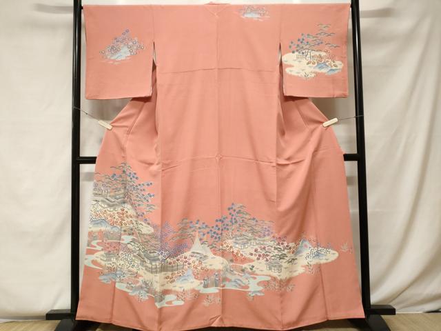 ■■■　サイズ　■■■ 身丈 161cm（肩から） 裄丈 66cm 袖丈 48cm　縫込み 9cm 袖幅 35cm 前幅 23cm 後幅 30cm 着物縫いこみ 内揚げ 5cm 裄 お袖側 約2cm　身頃側 約2cm ■■■　商品詳細　■■...