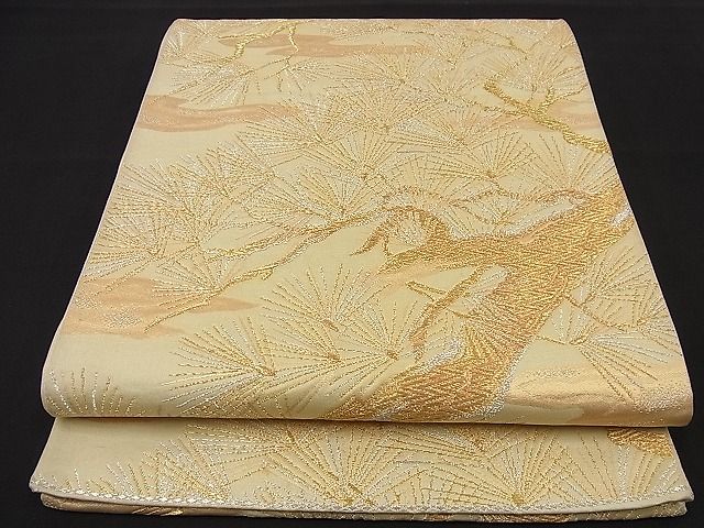 ■■■　サイズ　■■■ 長さ 408cm 幅 31cm程 ■■■　商品詳細　■■■ 【正絹・芯なし】 状態は接写画像のように たれ先上部・柄止まり・裏地に薄い汚れ、太鼓上部に所々薄い汚れがございますが その他特に目立ったシミ汚れなどもなく大...