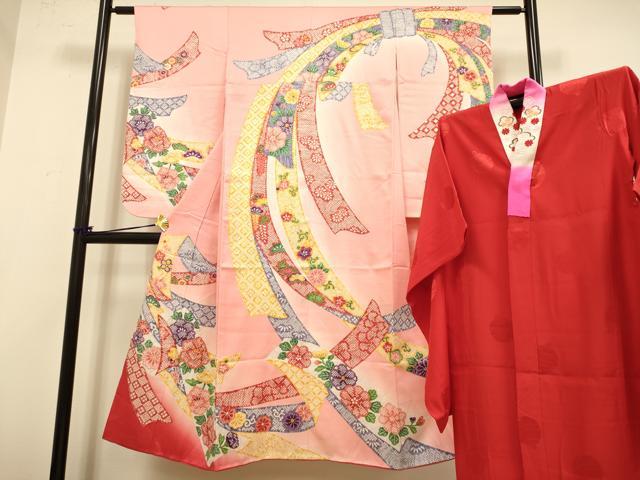 ■■■　サイズ　■■■ 【着物】 身丈 141cm（肩から） 裄丈 58cm（肩上げ　0cm） 袖丈 71.5cm 袖幅 30.5cm 前幅 22cm 後幅 27cm 着物縫いこみ 内揚げ 3.5cm 裄 お袖側 約 2cm　身頃側 約 6...