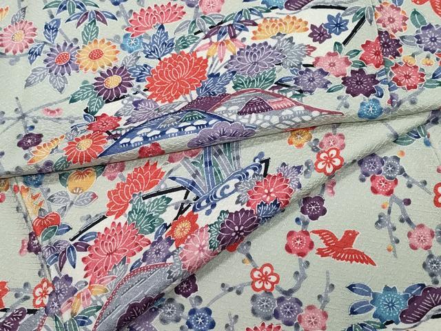 ■■■　サイズ　■■■ 身丈 162.5cm（肩から） 裄丈 66cm 袖丈 51cm　縫込み 2cm 袖幅 34cm 前幅 25.5cm 後幅 31cm 着物縫いこみ 内揚げ 2.5cm 裄 お袖側 約1.5cm　身頃側 約1.5cm ■...