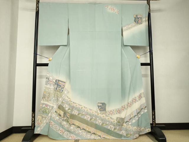 ■■■　サイズ　■■■ 身丈 165cm（肩から） 裄丈 70cm 袖丈 51cm　縫込み 6.5cm 袖幅 35cm 前幅 25cm 後幅 30cm 着物縫いこみ 内揚げ 7.5cm 裄 お袖側 約1.5cm　身頃側 約1cm ■■■　商...