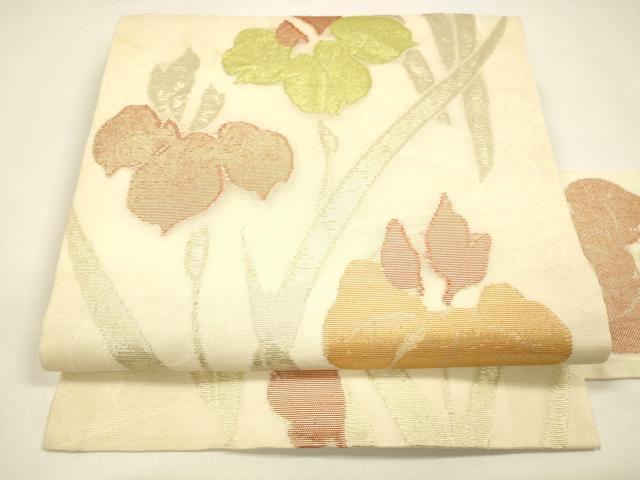 ■■■　サイズ　■■■ 長さ 355cm 幅 29.5cm程 ■■■　商品詳細　■■■ 【正絹】 状態は接写画像のように 太鼓下部・太鼓上部・たれ先上部・胴回り・裏地に薄い汚れがございますが その他特に目立ったシミ汚れなどもなく大変良い状態...