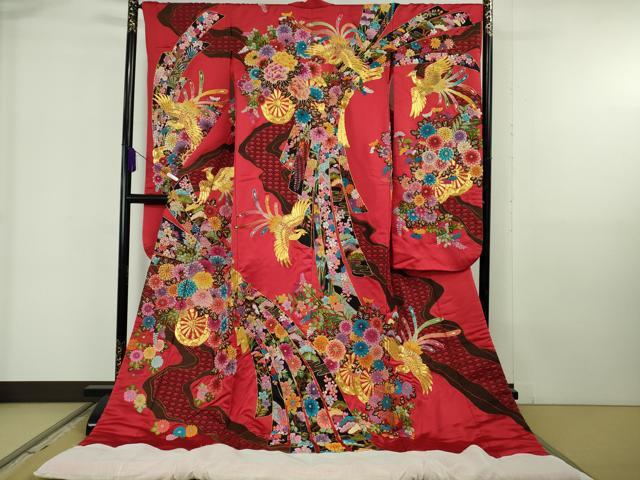 ■■■　サイズ　■■■ 身丈 202cm（肩から） 裄丈 66.5cm 袖丈 104.5cm 袖幅 34.5cm 前幅 27.5cm 後幅 31.5cm 着物縫いこみ 内揚げ 0cm 裄 お袖側 約 2.5cm　身頃側 約 3.5cm ■■...
