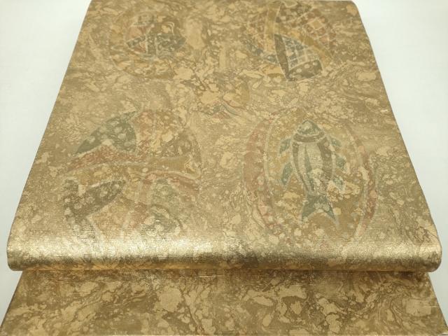 ■■■　サイズ　■■■ 長さ 436cm 幅 31cm程 ■■■　商品詳細　■■■ 【正絹】 状態は締めてはおりますが 特に目立ったシミ汚れなどもなく大変良い状態です。 石川県の白峰村で生産されている牛首紬(うしくびつむぎ)は、 日本三大紬...