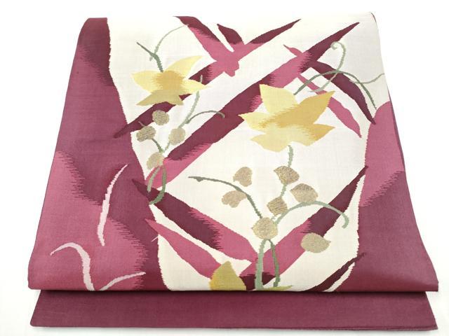 ■■■　サイズ　■■■ 長さ 440cm 幅 30.5cm程 ■■■　商品詳細　■■■ 【正絹】 状態は締めてはおりますが 特に目立ったシミ汚れなどもなく大変良い状態です。 大変上質な逸品になります。 お安く出品致しますので、是非この機会に...