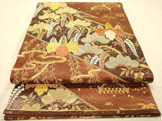 ■■■　サイズ　■■■ 長さ 436cm 幅 31cm程 ■■■　商品詳細　■■■ 【正絹・芯なし】 詳細に関しましては、画像をご確認ください。 大変上質な逸品になります。 お安く出品致しますので、是非この機会にいかがでしょうか？ ■■■　...
