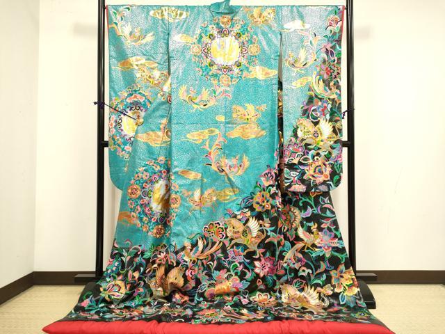 ■■■　サイズ　■■■ 身丈 202cm（肩から） 裄丈 65.5cm 袖丈 104cm　縫込み 6cm 袖幅 33.5cm 前幅 27cm 後幅 31cm 着物縫いこみ 内揚げ 0cm 裄 お袖側 約1.5cm　身頃側 約2cm ■■■　...