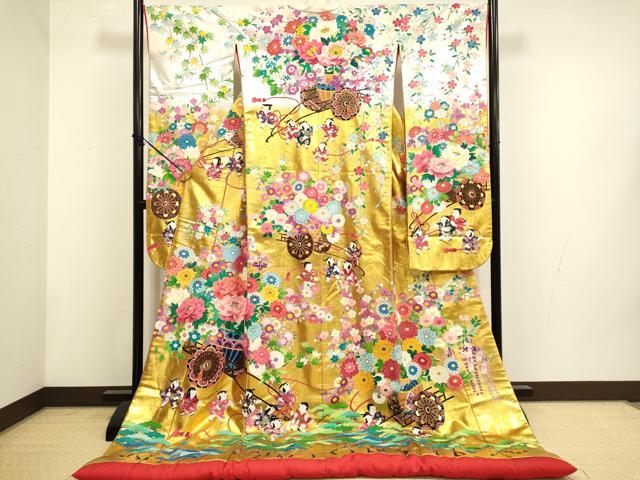 ■■■　サイズ　■■■ 身丈 198cm（肩から） 裄丈 66.5cm 袖丈 104cm　縫込み 6.5cm 袖幅 33.5cm 前幅 25.5cm 後幅 29cm 着物縫いこみ 内揚げ 0cm 裄 お袖側 約1cm　身頃側 約1.5cm ...