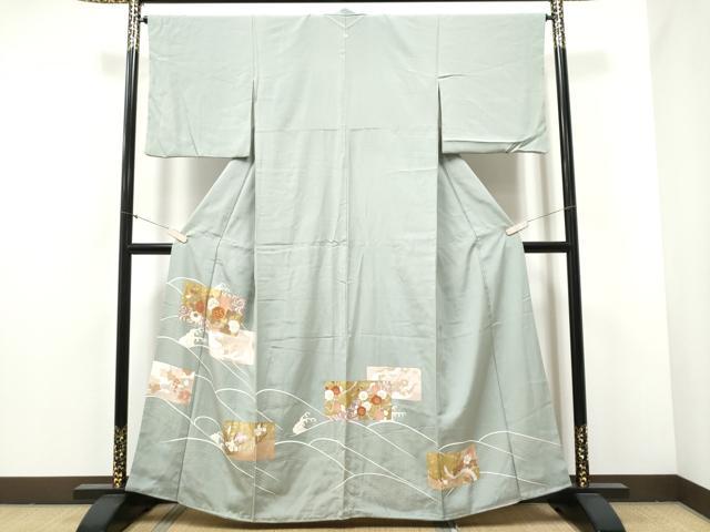 ■■■　サイズ　■■■ 身丈 162cm（肩から） 裄丈 66.5cm 袖丈 50cm　縫込み 10.5cm 袖幅 34cm 前幅 24cm 後幅 29cm 着物縫いこみ 内揚げ 10.5cm 裄 お袖側 約2cm　身頃側 約3cm ■■■...