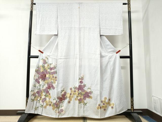 ■■■　サイズ　■■■ 身丈 159cm（肩から） 裄丈 63cm 袖丈 48cm　縫込み 4cm 袖幅 32.5cm 前幅 25cm 後幅 30cm 着物縫いこみ 内揚げ 3cm 裄 お袖側 約3.5cm　身頃側 約4cm ■■■　商品詳...
