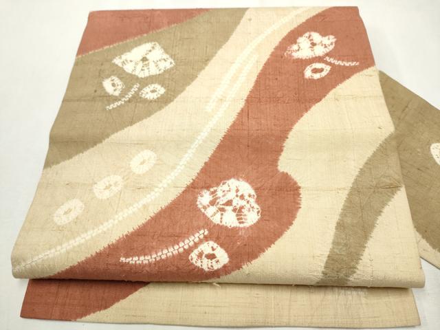 ■■■　サイズ　■■■ 長さ 377cm 幅 30.5cm程 ■■■　商品詳細　■■■ 【正絹】 状態は接写画像のように 太鼓上部・胴回りに汚れがございますが その他特に目立ったシミ汚れなどもなく大変良い状態です。 着用時には見えない部分に...