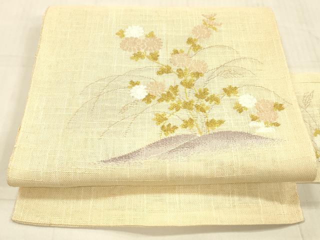 ■■■　サイズ　■■■ 長さ 338.5cm 幅 30.5cm程 ■■■　商品詳細　■■■ 【交織】 状態は接写画像のように表地所々・裏地に薄い汚れがございます。 ぜひお手入れをされてお召しになられてはいかがでしょうか。 お安く出品致します...