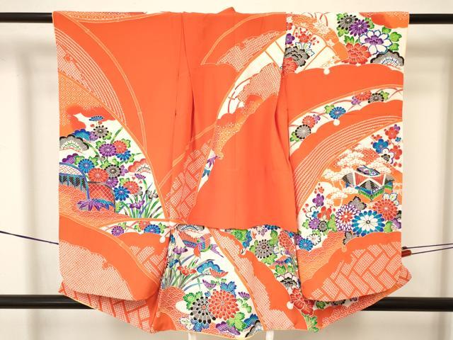 ■■■　サイズ　■■■ 【祝着】 身丈 84.5cm（肩から） 裄丈 47cm（肩上げ　4cm） 袖丈 73cm　縫込み 1.5cm 袖幅 33cm 前幅 16.5cm 後幅 24.5cm 着物縫いこみ 内揚げ 0cm （腰上げ　15cm）...