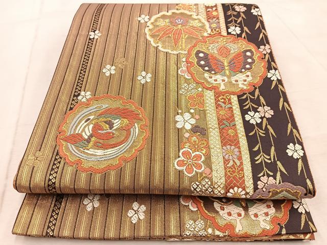 ■■■　サイズ　■■■ 長さ 436cm 幅 30.5cm程 ■■■　商品詳細　■■■ 【正絹】 詳細に関しましては、画像をご確認ください。 大変上質な逸品になります。 お安く出品致しますので、是非この機会にいかがでしょうか？ ■■■　注意...