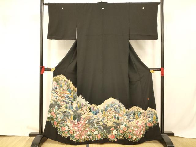 ■■■　サイズ　■■■ 身丈 163cm（肩から） 裄丈 63.5cm 袖丈 44cm　縫込み 4cm 袖幅 33cm 前幅 24.5cm 後幅 30cm 着物縫いこみ 内揚げ 5cm 裄 お袖側 約1cm　身頃側 約3cm ■■■　商品詳...