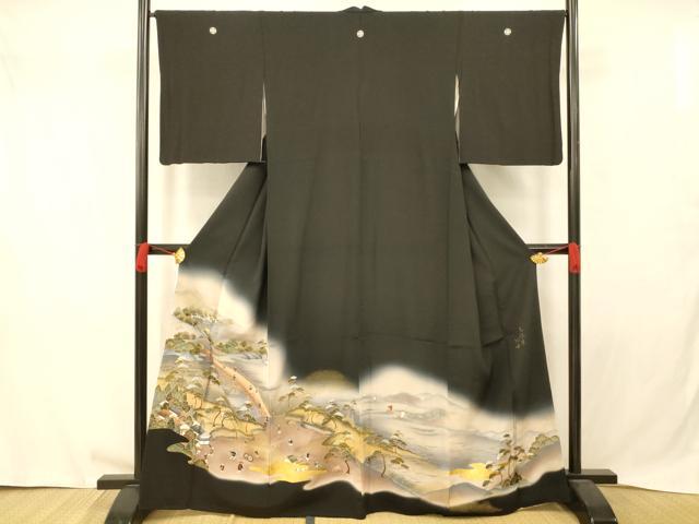 ■■■　サイズ　■■■ 身丈 164.5cm（肩から） 裄丈 66cm 袖丈 51cm　縫込み 2.5cm 袖幅 34cm 前幅 25.5cm 後幅 31cm 着物縫いこみ 内揚げ 9cm 裄 お袖側 約2cm　身頃側 約3cm ■■■　商...