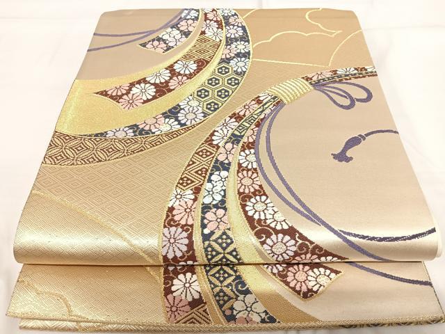 ■■■　サイズ　■■■ 長さ 426cm 幅 30.5cm程 ■■■　商品詳細　■■■ 【正絹・芯なし】 詳細に関しましては、画像をご確認ください。 大変上質な逸品になります。 お安く出品致しますので、是非この機会にいかがでしょうか？ ■■...