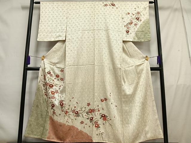 ■■■　サイズ　■■■ 身丈 152cm（肩から） 裄丈 61cm 袖丈 49cm　縫込み 9cm 袖幅 31cm 前幅 23cm 後幅 30cm 着物縫いこみ 内揚げ 9cm 裄 お袖側 約4cm　身頃側 約5cm ■■■　商品詳細　■■...