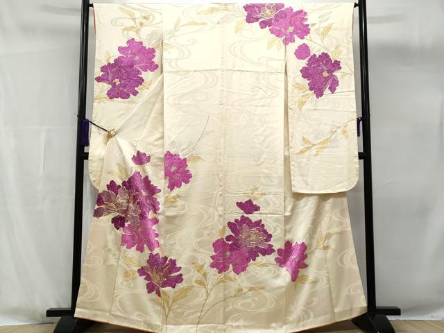 ■■■　サイズ　■■■ 身丈 163.5cm（肩から） 裄丈 66cm 袖丈 96.5cm　縫込み 3.5cm 袖幅 34.5cm 前幅 24cm 後幅 30cm 着物縫いこみ 内揚げ 1cm 裄 お袖側 約2cm　身頃側 約2.5cm ■...