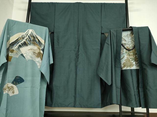 ■■■　サイズ　■■■ 【着物】 身丈 142cm（肩から） 裄丈 70cm 袖丈 49cm　縫込み 2cm 袖幅 35cm 前幅 24.5cm 後幅 30cm 着物縫いこみ 内揚げ 5cm 裄 お袖側 約0cm　身頃側 約0cm 【羽織】...