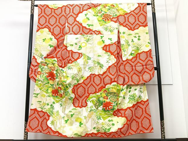 ■■■　サイズ　■■■ 身丈 152cm（肩から） 裄丈 62cm 袖丈 96cm　縫込み 4cm 袖幅 32.5cm 前幅 22.5cm 後幅 28.5cm 着物縫いこみ 内揚げ 10.5cm 裄 お袖側 約3cm　身頃側 約4cm ■■...
