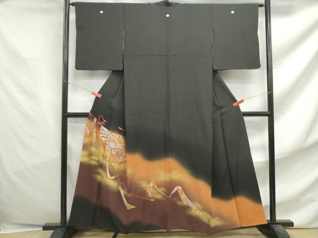 ■■■　サイズ　■■■ 身丈 156cm（肩から） 裄丈 63cm 袖丈 48cm　縫込み 4cm 袖幅 33cm 前幅 25cm 後幅 30.5cm 着物縫いこみ 内揚げ 7cm 裄 お袖側 約2.5cm　身頃側 約4cm ■■■　商品詳...