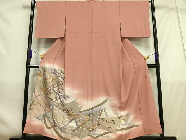 ■■■　サイズ　■■■ 身丈 155cm（肩から） 裄丈 65cm 袖丈 47cm　縫込み 6cm 袖幅 33cm 前幅 24cm 後幅 30.5cm 着物縫いこみ 内揚げ 9cm 裄 お袖側 約2cm　身頃側 約3cm ■■■　商品詳細　...