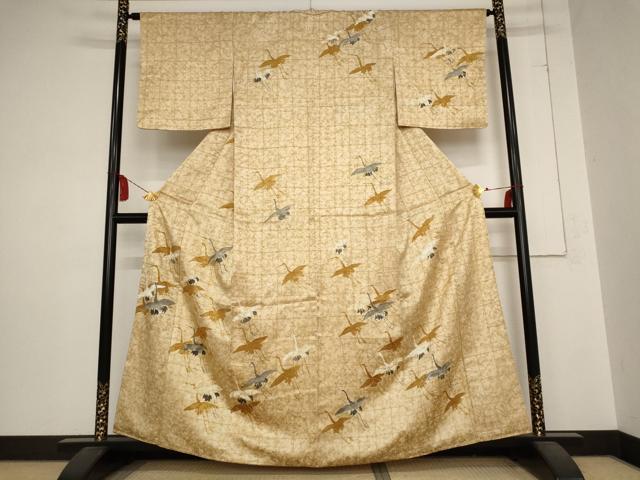 ■■■　サイズ　■■■ 身丈 159cm（肩から） 裄丈 63cm 袖丈 47.5cm　縫込み 4cm 袖幅 34.5cm 前幅 23cm 後幅 29cm 着物縫いこみ 内揚げ 3.5cm 裄 お袖側 約0cm　身頃側 約3cm ■■■　商...