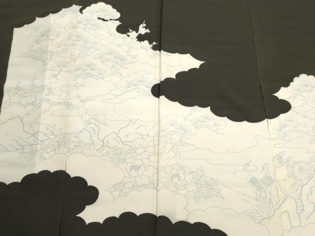 ■■■　サイズ　■■■ 長さ　　着尺分あり 幅　　　約36cm ■■■　商品詳細　■■■ 【正絹・未使用・石持付き】 状態は接写画像のように裏面所々に糊跡、表地所々・裏面所々に薄い汚れがございます。 大変上質な逸品になります。 お安く出品致...