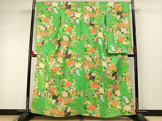 ■■■　サイズ　■■■ 身丈 159cm（肩から） 裄丈 67cm 袖丈 77cm　縫込み 1.5cm 袖幅 33cm 前幅 24cm 後幅 30cm 着物縫いこみ 内揚げ 0cm 裄 お袖側 約1cm　身頃側 約1cm ■■■　商品詳細　...