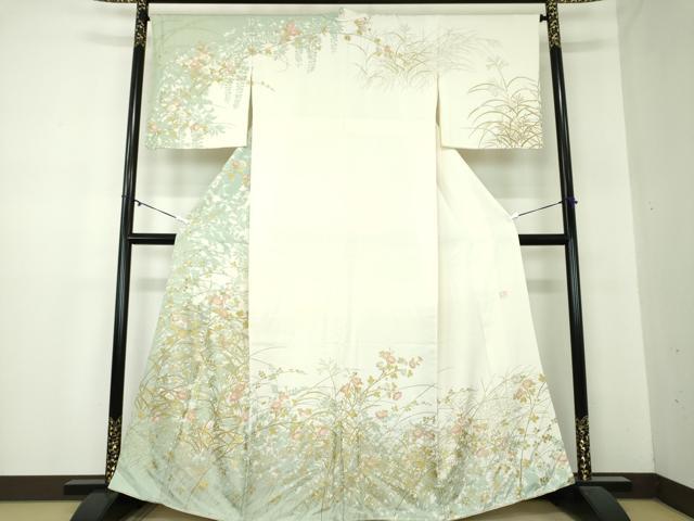 ■■■　サイズ　■■■ 身丈 164cm（肩から） 裄丈 66.5cm 袖丈 48.5cm　縫込み 6.5cm 袖幅 34cm 前幅 24.5cm 後幅 30cm 着物縫いこみ 内揚げ 3.5cm 裄 お袖側 約1.5cm　身頃側 約1.5...