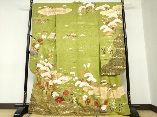 ■■■　サイズ　■■■ 身丈 168cm（肩から） 裄丈 68.5cm 袖丈 111cm　縫込み 7cm 袖幅 35.5cm 前幅 24cm 後幅 30.5cm 着物縫いこみ 内揚げ 2cm 裄 お袖側 約1cm　身頃側 約3cm ■■■　...
