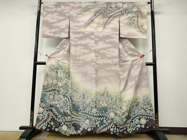 ■■■　サイズ　■■■ 身丈 160.5cm（肩から） 裄丈 64.5cm 袖丈 48cm　縫込み 7cm 袖幅 33cm 前幅 23cm 後幅 29.5cm 着物縫いこみ 内揚げ 6cm 裄 お袖側 約1cm　身頃側 約2cm ■■■　商...