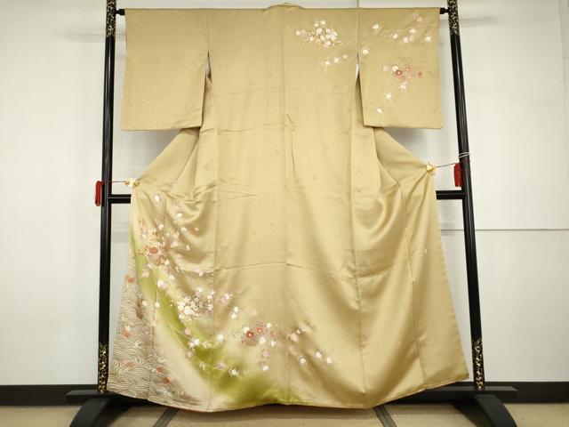 ■■■　サイズ　■■■ 身丈 158cm（肩から） 裄丈 64cm 袖丈 53cm　縫込み 5.5cm 袖幅 33cm 前幅 25cm 後幅 29cm 着物縫いこみ 内揚げ 6cm 裄 お袖側 約1cm　身頃側 約3.5cm ■■■　商品詳...