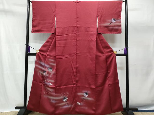 ■■■　サイズ　■■■ 身丈 161.5cm（肩から） 裄丈 65cm 袖丈 47cm　縫込み 5cm 袖幅 34cm 前幅 23cm 後幅 28.5cm 着物縫いこみ 内揚げ 4cm 裄 お袖側 約3cm　身頃側 約4cm ■■■　商品詳...