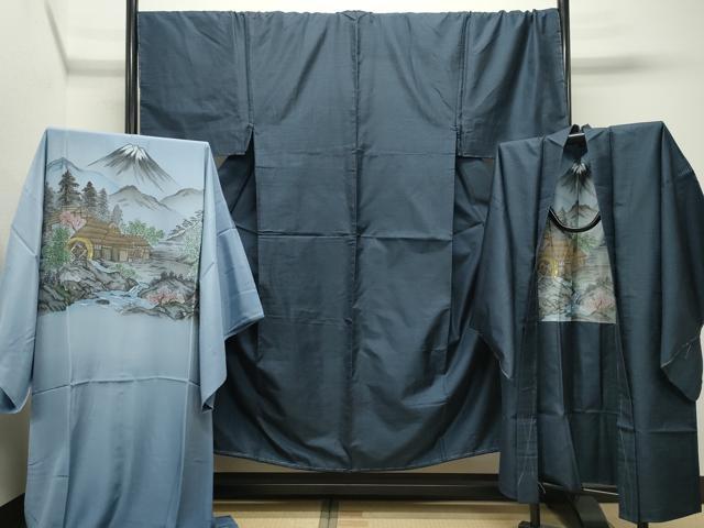 ■■■　サイズ　■■■ 【着物】 身丈 148cm（肩から） 裄丈 73.5cm 袖丈 48.5cm　縫込み 4cm 袖幅 37.5cm 前幅 24.5cm 後幅 30.5cm 着物縫いこみ 内揚げ 4.5cm 裄 お袖側 約1cm　身頃側...