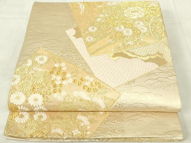 ■■■　サイズ　■■■ 長さ 418cm 幅 31cm程 ■■■　商品詳細　■■■ 【正絹・芯なし】 詳細に関しましては、画像をご確認ください。 大変上質な逸品になります。 お安く出品致しますので、是非この機会にいかがでしょうか？ ※汚れ等...
