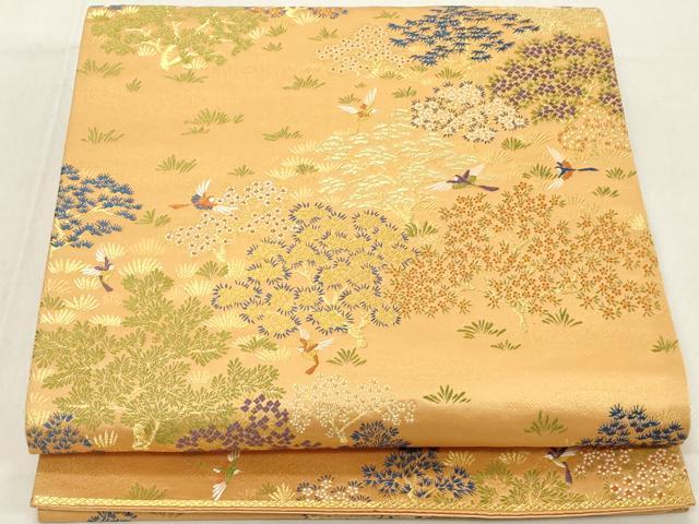 ■■■　サイズ　■■■ 長さ 424cm 幅 31.5cm程 ■■■　商品詳細　■■■ 【正絹】 詳細に関しましては、画像をご確認ください。 大変上質な逸品になります。 お安く出品致しますので、是非この機会にいかがでしょうか？ ※汚れ等に関...