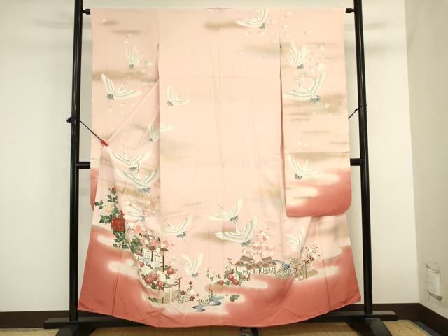 ■■■　サイズ　■■■ 身丈 153.5cm（肩から） 裄丈 63cm 袖丈 102cm　縫込み 10cm 袖幅 32.5cm 前幅 23.5cm 後幅 30.5cm 着物縫いこみ 内揚げ 12cm 裄 お袖側 約3cm　身頃側 約4cm ...